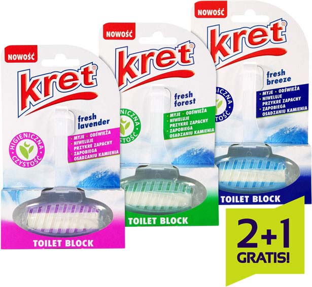 Kret kostka do wc Fresh 2+1 gratis - Max Drogeria.pl