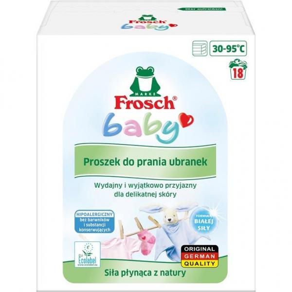 Frosch Baby proszek do prania ubranek dziecięcych 1.215kg - Max Drogeria.pl